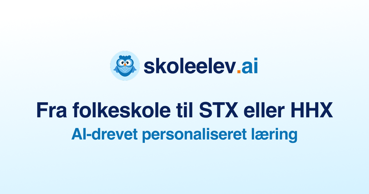 Intelligent læring tilpasset hver elev | SkoleElev.ai
